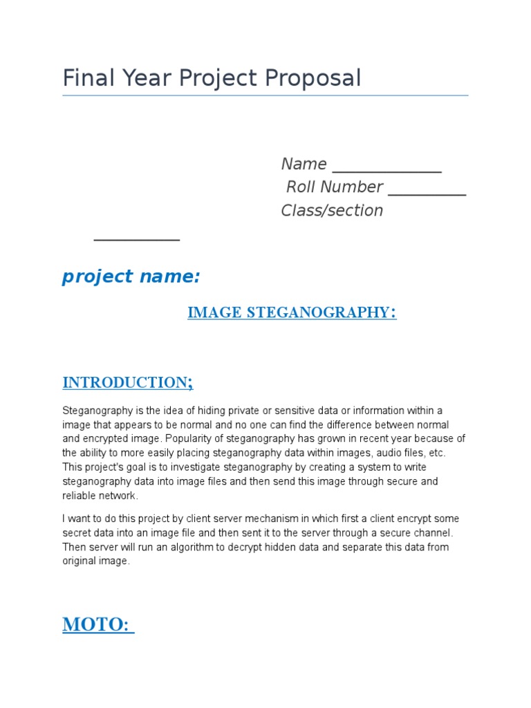 Final Year Project Proposal | PDF | Cryptography | Encryption