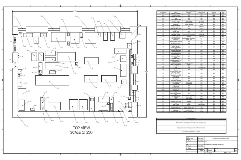 Workshop Layout Drawing | PDF | Door | Industries
