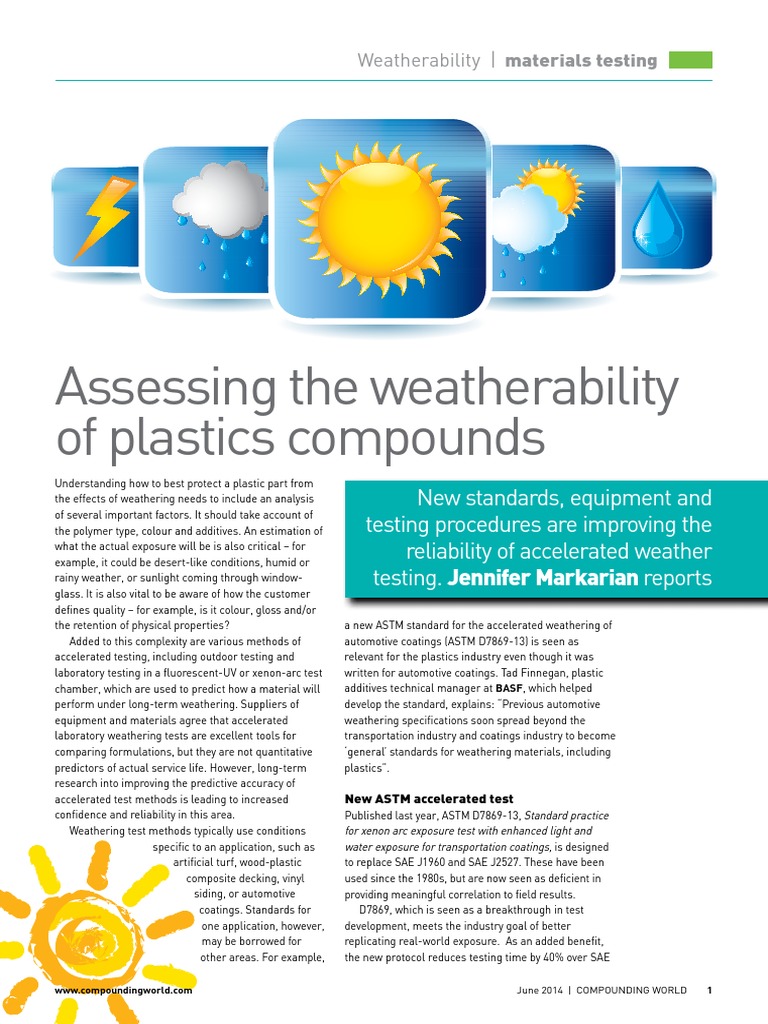 Weatherability of Plastic Compounds | PDF | Plastic | Reliability ...