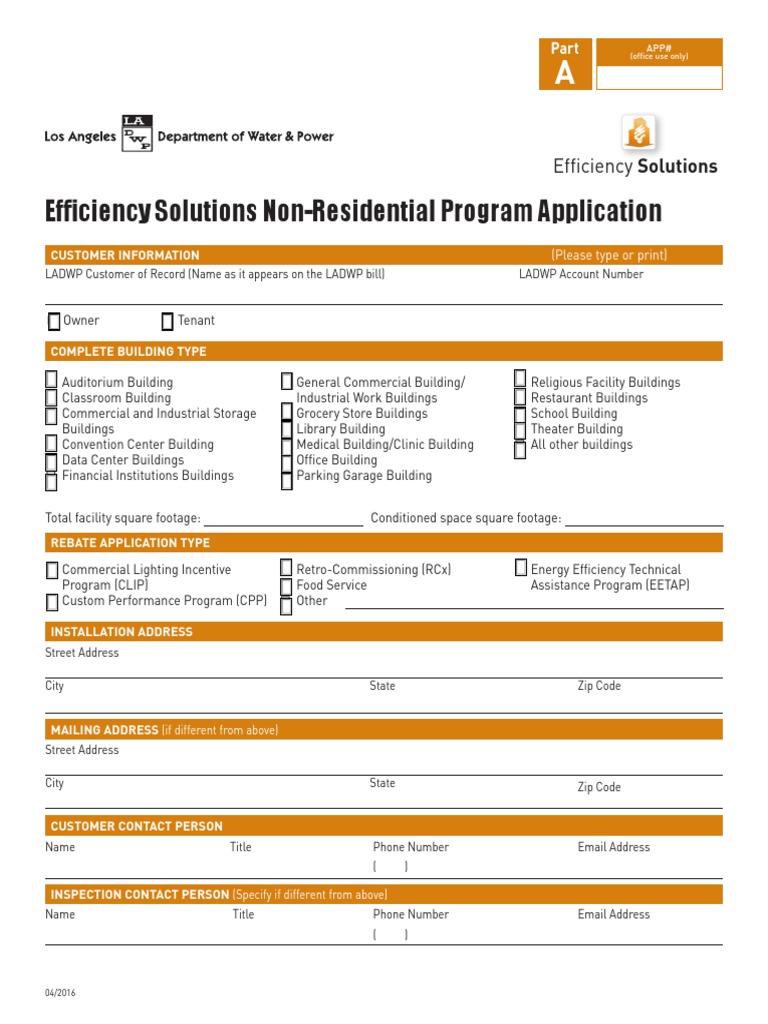 Energy Efficiency Application042016 Forms PW | PDF | Business