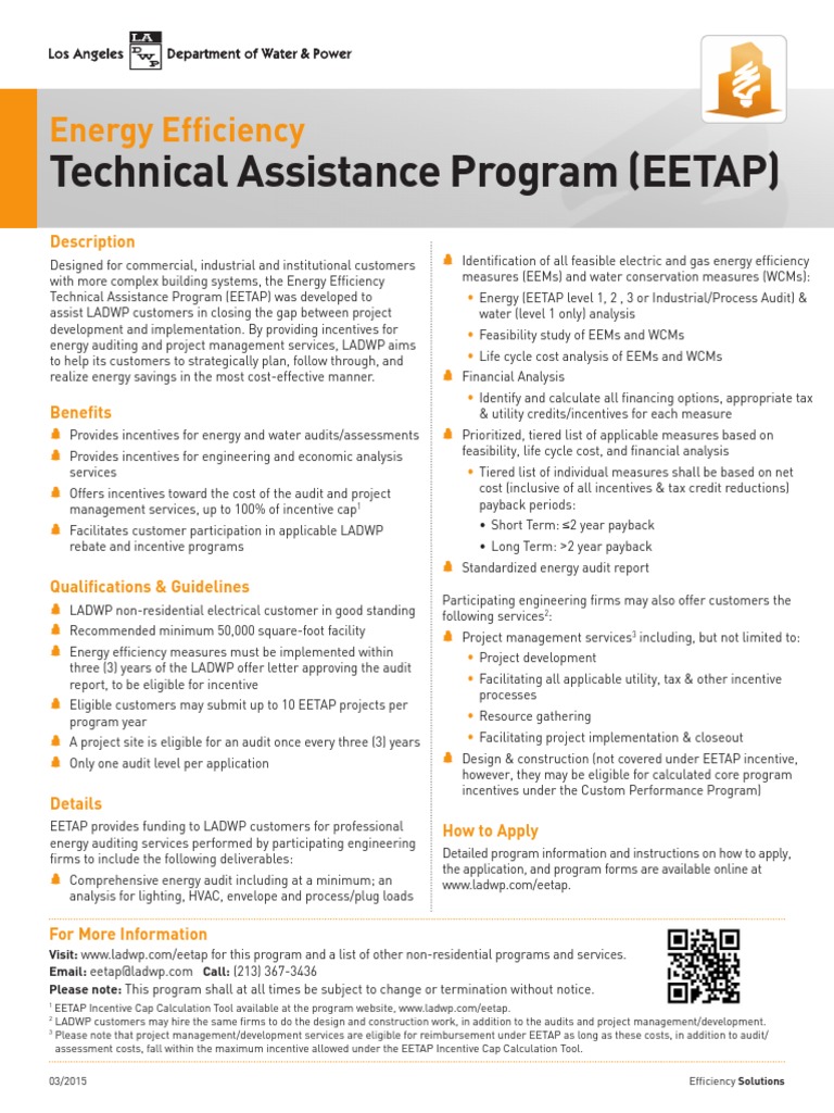 EETAP Fact Sheet | PDF | Software Development Process | Energy Conservation