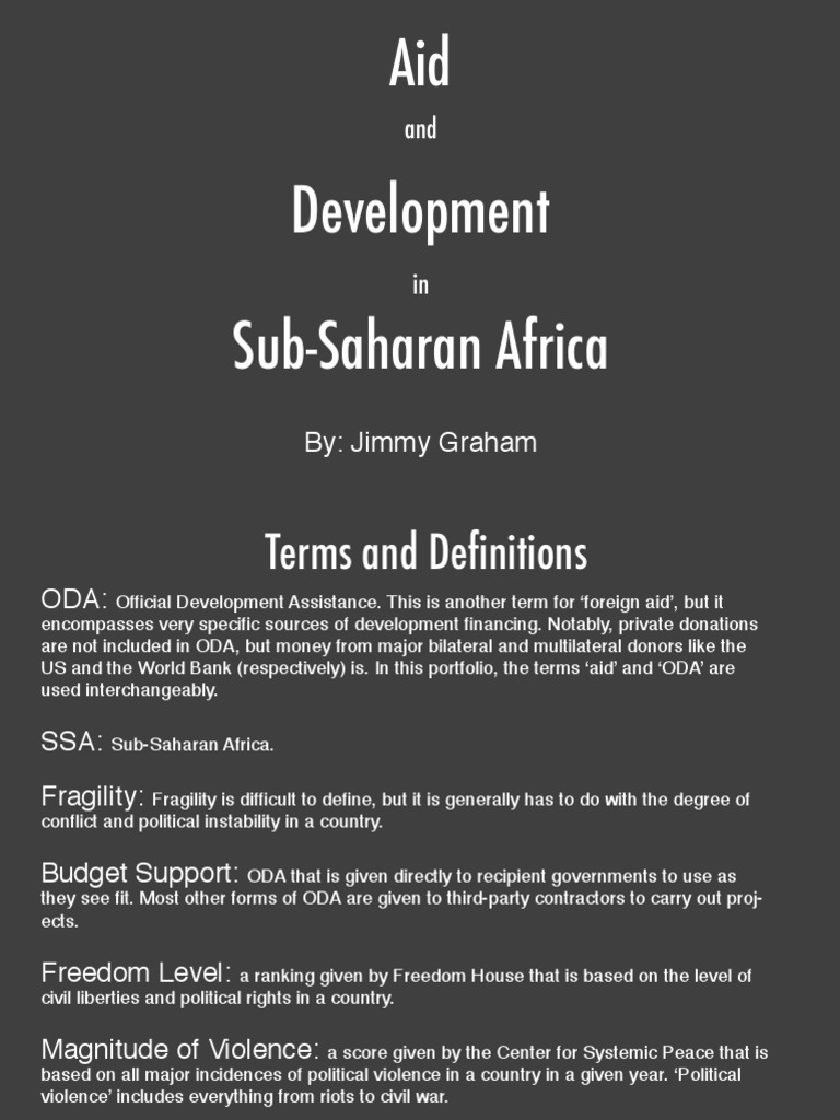 Aid Dynamics in Sub-Saharan Africa | PDF