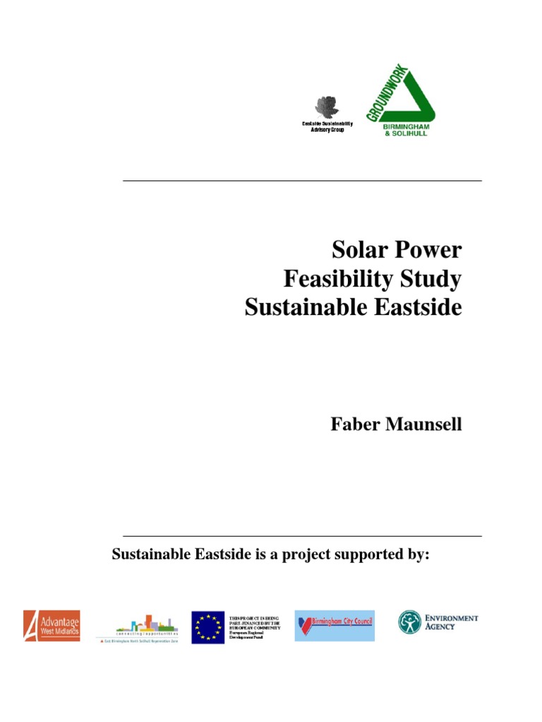 Solar Power Feasibility Study | PDF | Photovoltaics | Water Heating