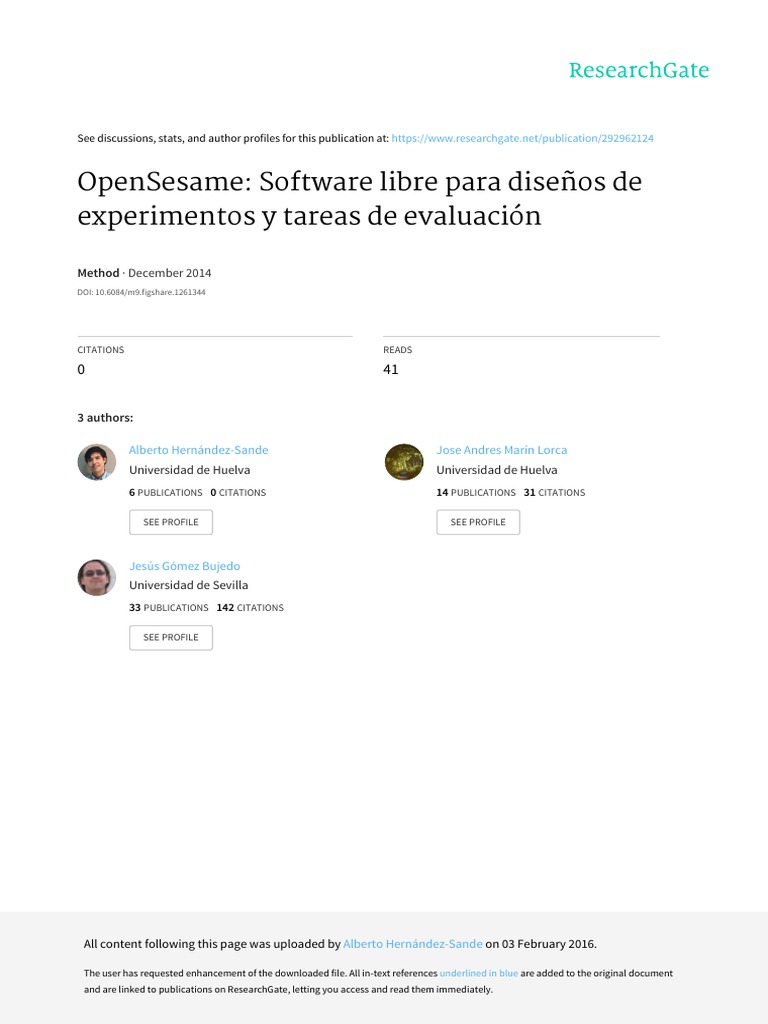 OpenSesame Software Libre para Diseños de Experimentos y | PDF | Point ...