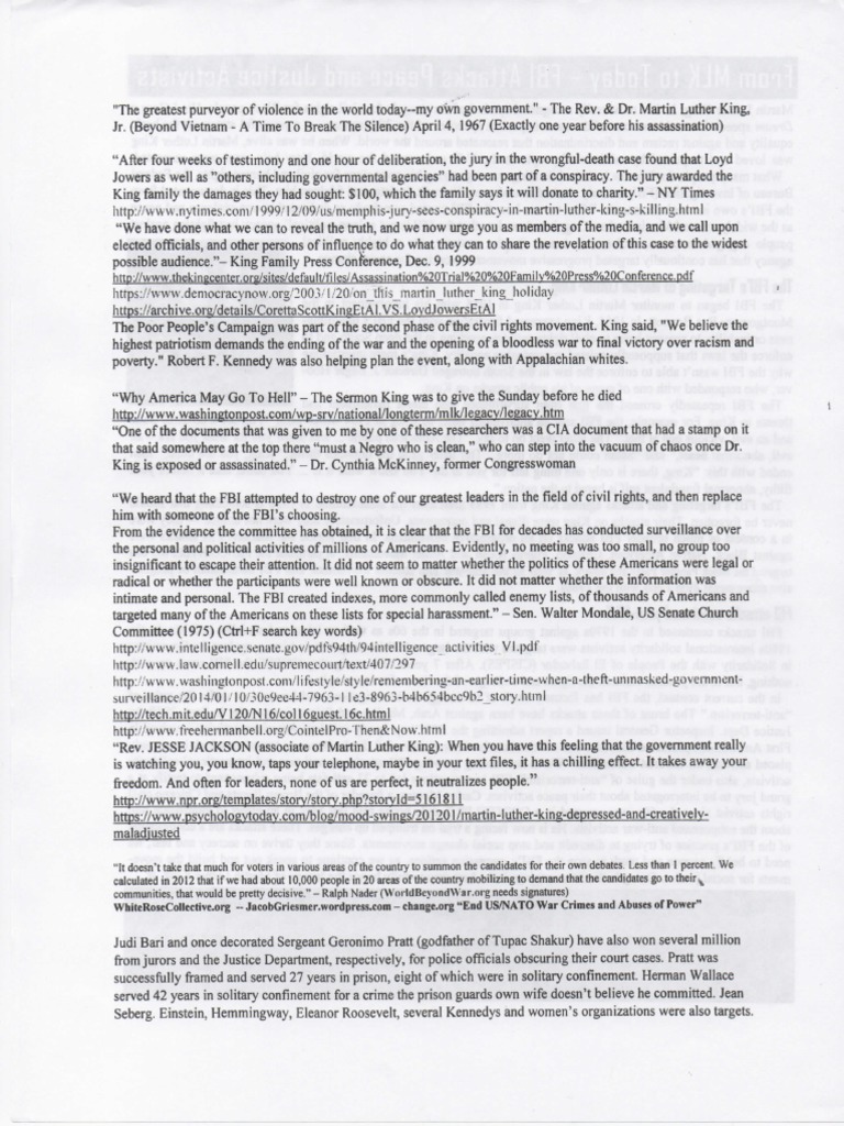 COINTELPRO/MLK Flyer | PDF