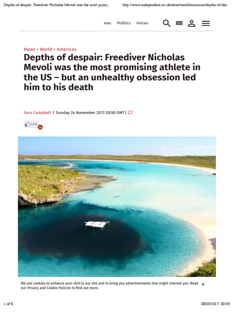 Depths of Despair: Freediver Nicholas Mevoli Was The Most Promising ...