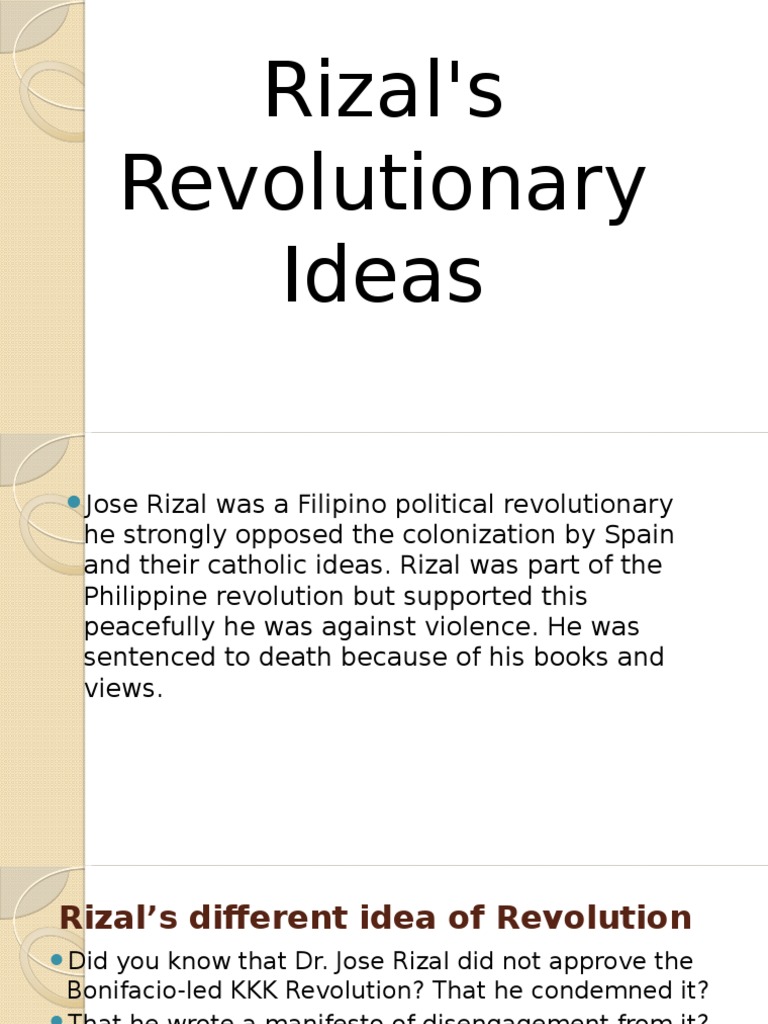 Rizal - S Revolutionary Ideas | PDF | Science | Philosophical Science
