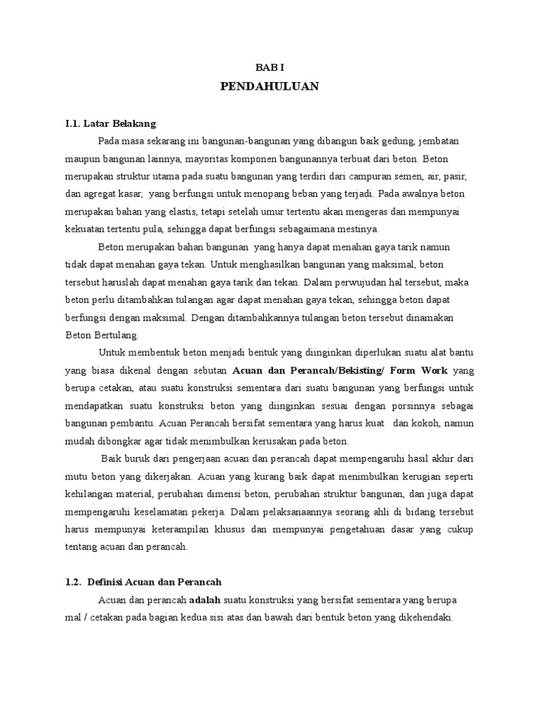 Acuan Dan Perancah 2 | PDF