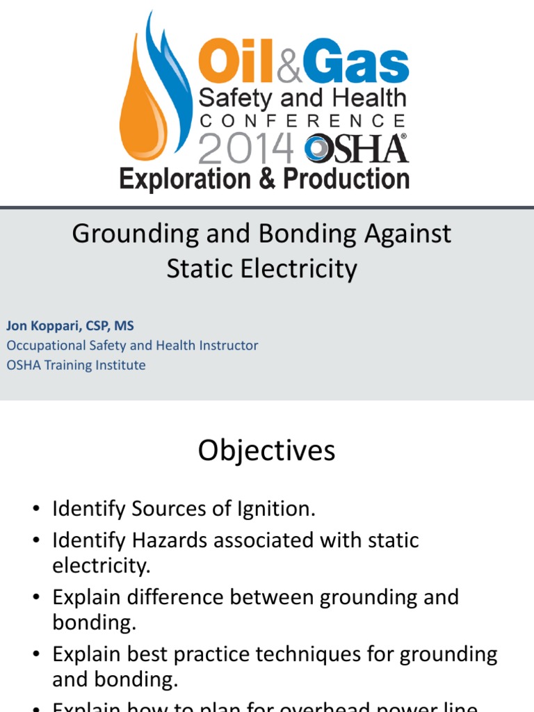 Koppari Grounding and Bonding Against Static Electricity | PDF ...