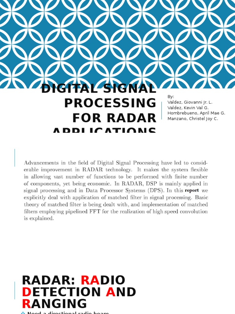 Digital Signal Processing Report Pdf