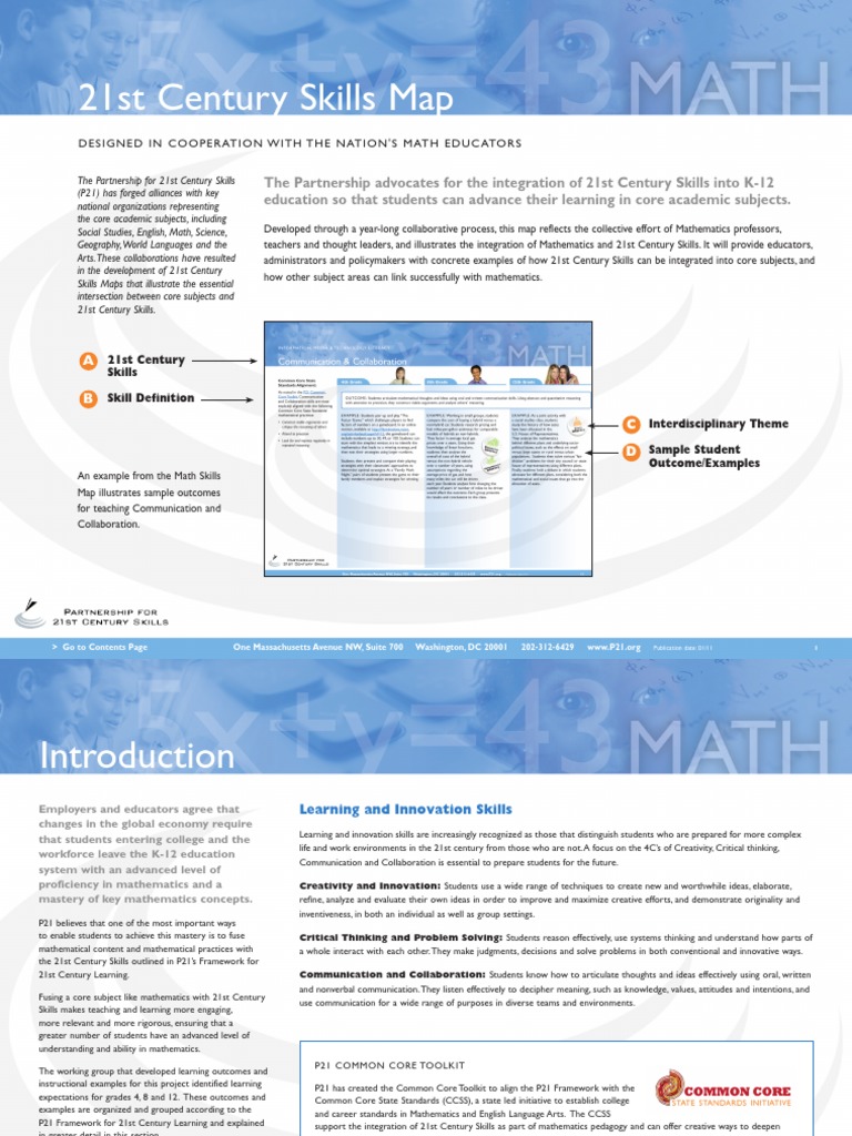 P21 Math Map PDF | PDF | Teaching Mathematics | Creativity