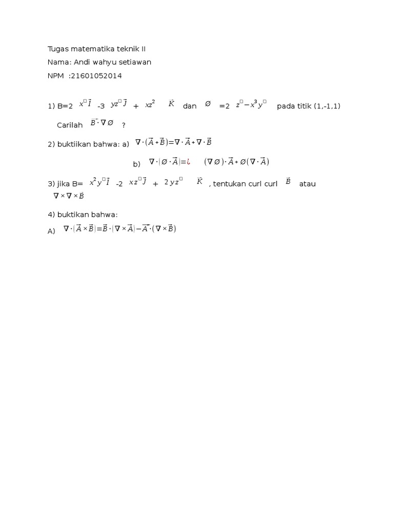 Tugas Matematika Teknik II | PDF