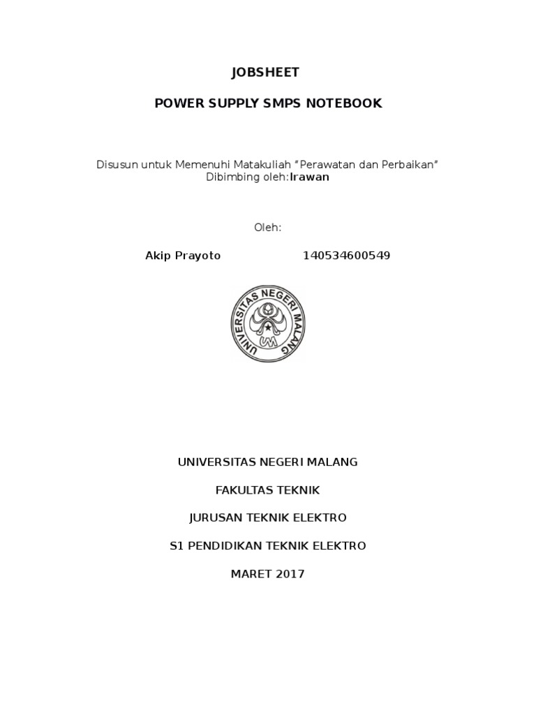 Jobsheet Adaptor Fix | PDF