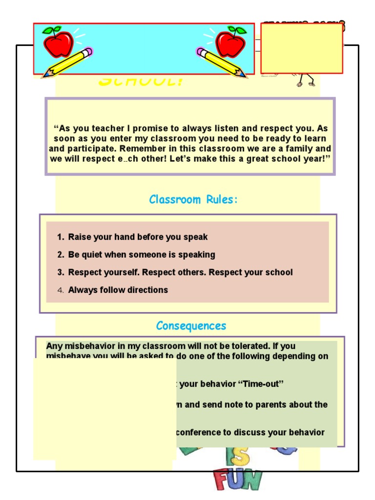 Ms. Almanza's Classroom Management Plan | PDF