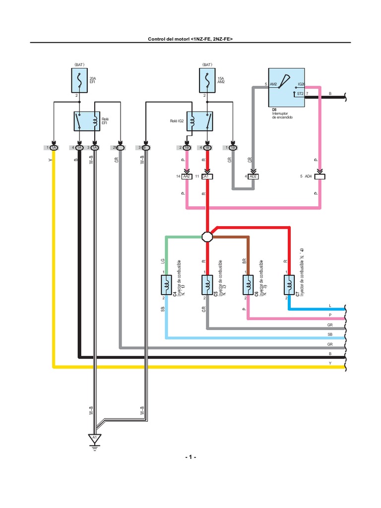 Diagrama Electrico 1NZ FE | PDF