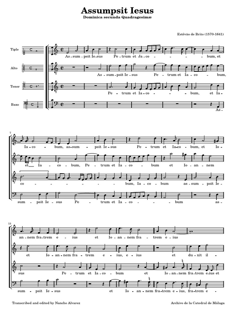 Assumpsit Iesus: Dominica Secunda Quadragesimæ | PDF