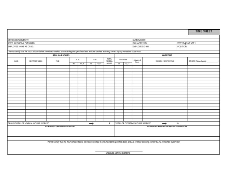 Daily Time Record For Ot Approval | PDF | Overtime | Employee Relations