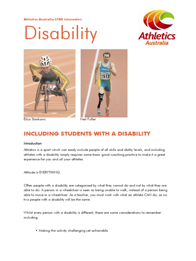 Disability | PDF | Disability | Track And Field