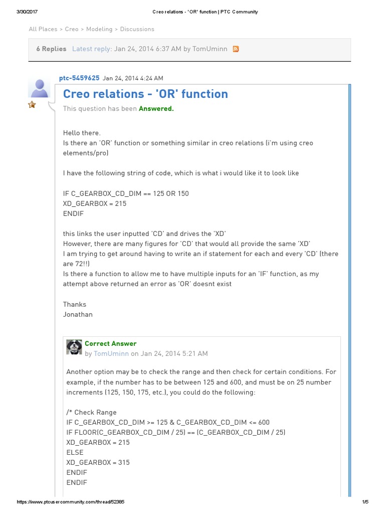 Creo Relations - 'Or' Function | PDF | Computer Engineering | Computing
