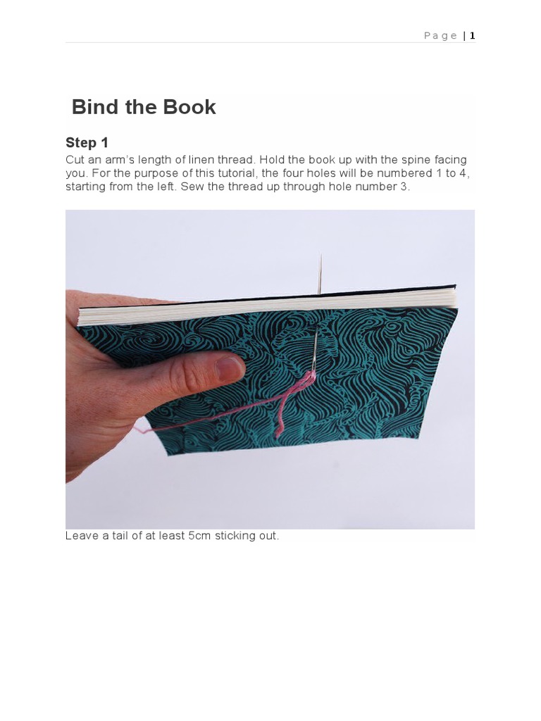 A Step-by-Step Guide to Binding a Book with Linen Thread | PDF | Sewing ...