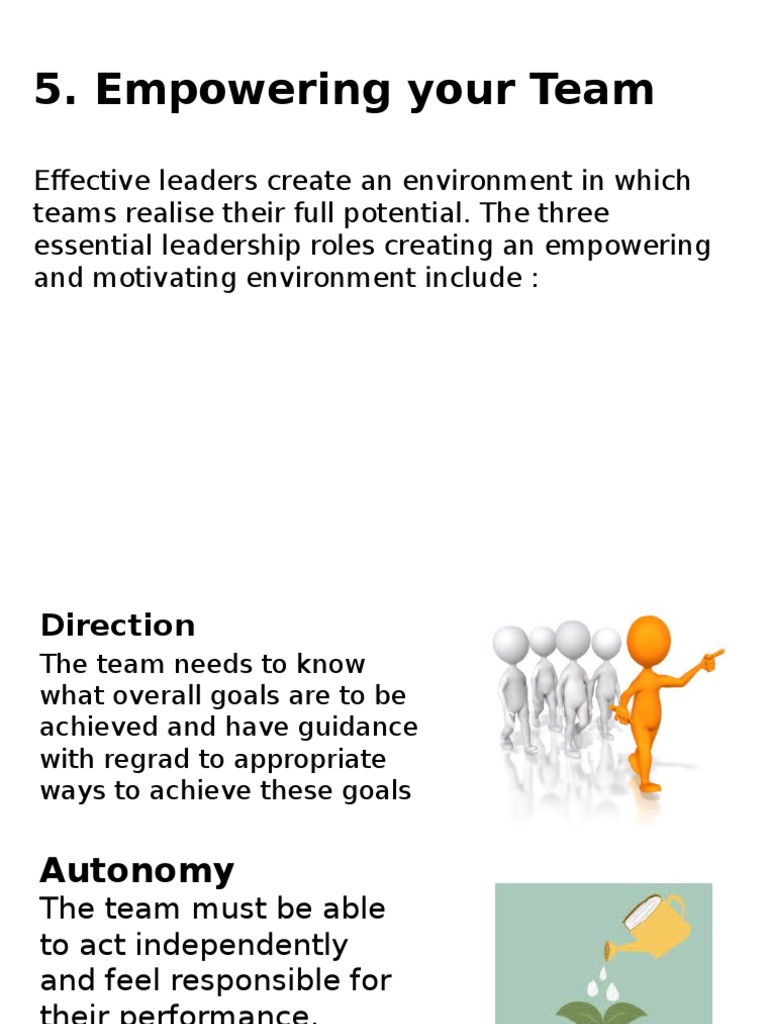 5 Empowering Your Team Pdf Empowerment Leadership