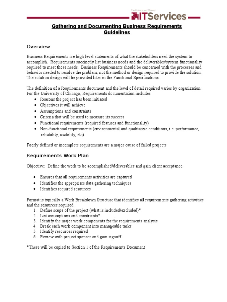 Requirements Gathering Guidelines | PDF | Systems Engineering | Systems ...