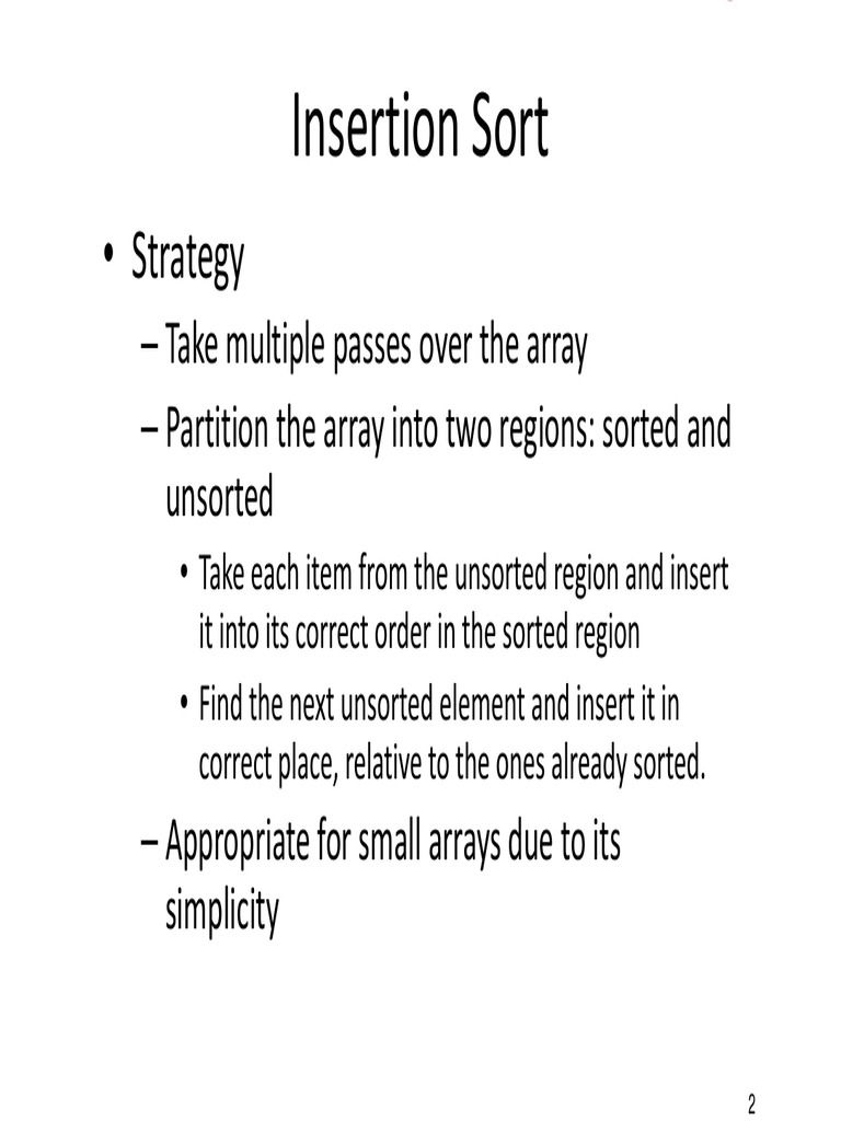 Insertionsort Pdf Algorithms And Data Structures Computer Programming 9615