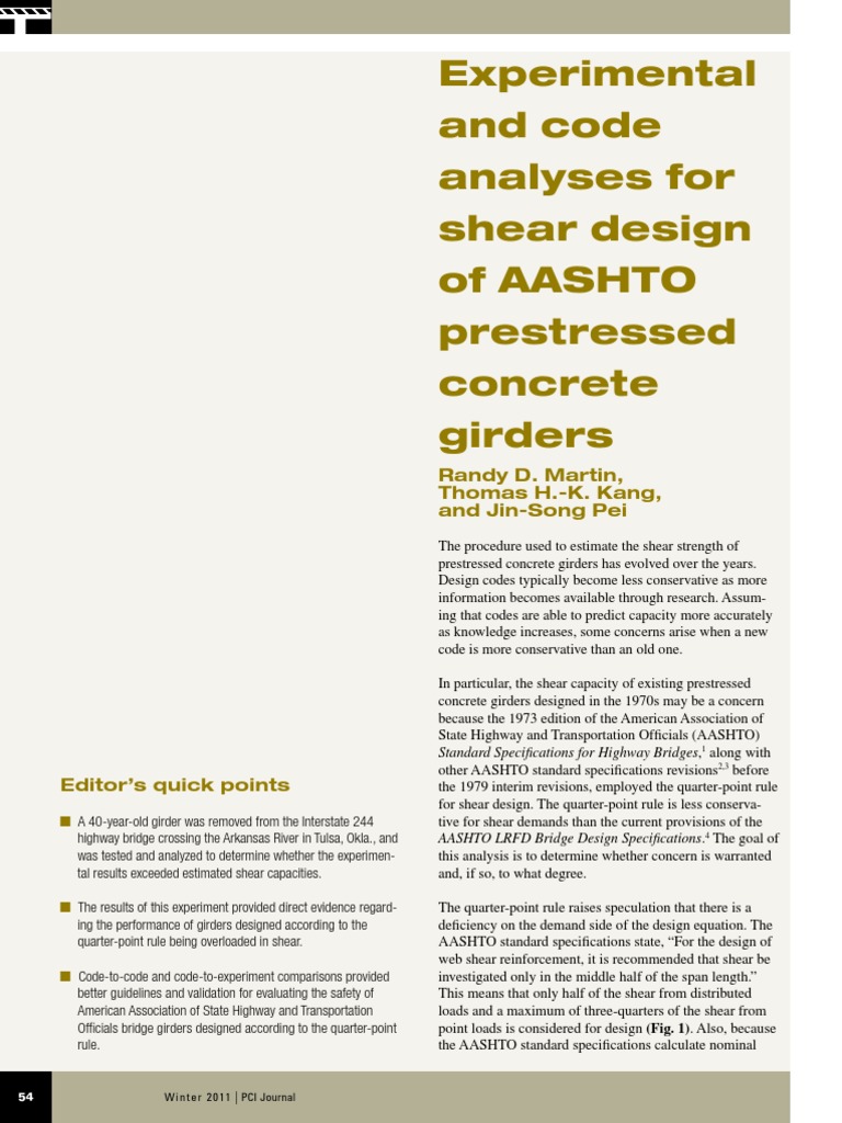 The New Aashto Manual For Bridge Evaluation (LRFR) | PDF | Structural ...