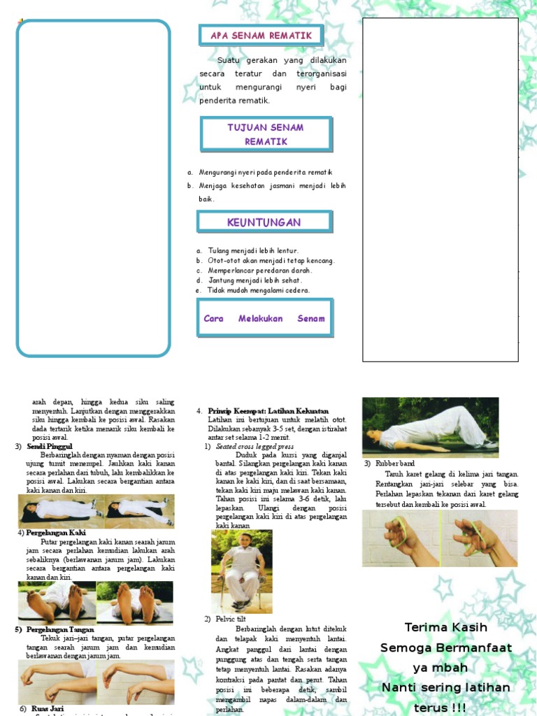 Leaflet Senam Rematik | PDF