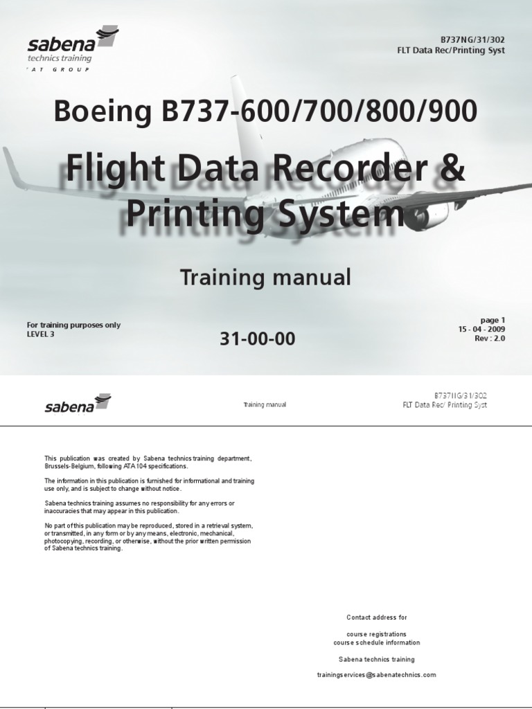 B737NG Flight Data Recorder Manual | PDF | Flight Recorder | Digital Signal