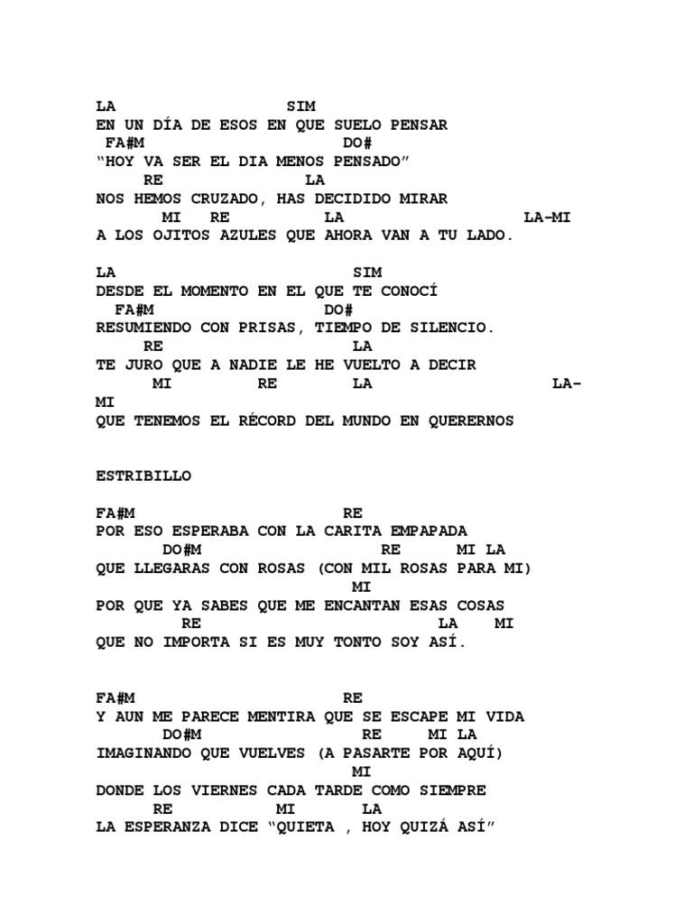 Rosas | PDF | Musica en español | Musica Latinoamericana