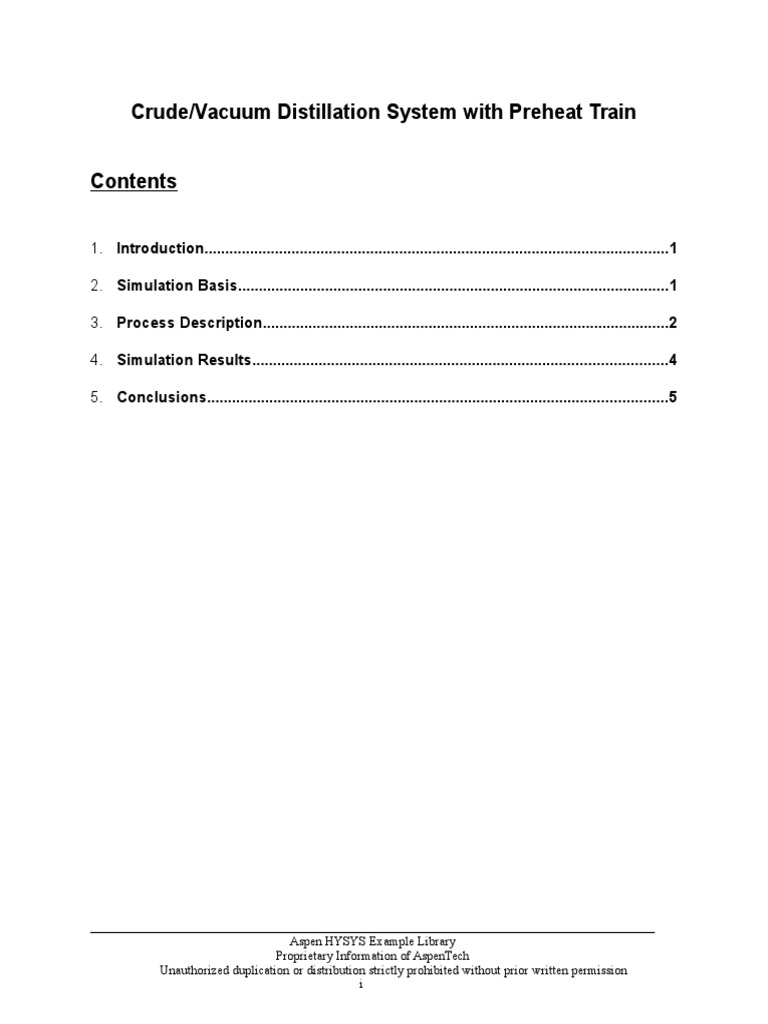 Modeling A Crude Vacuum System With Preheat Train | PDF | Petroleum ...