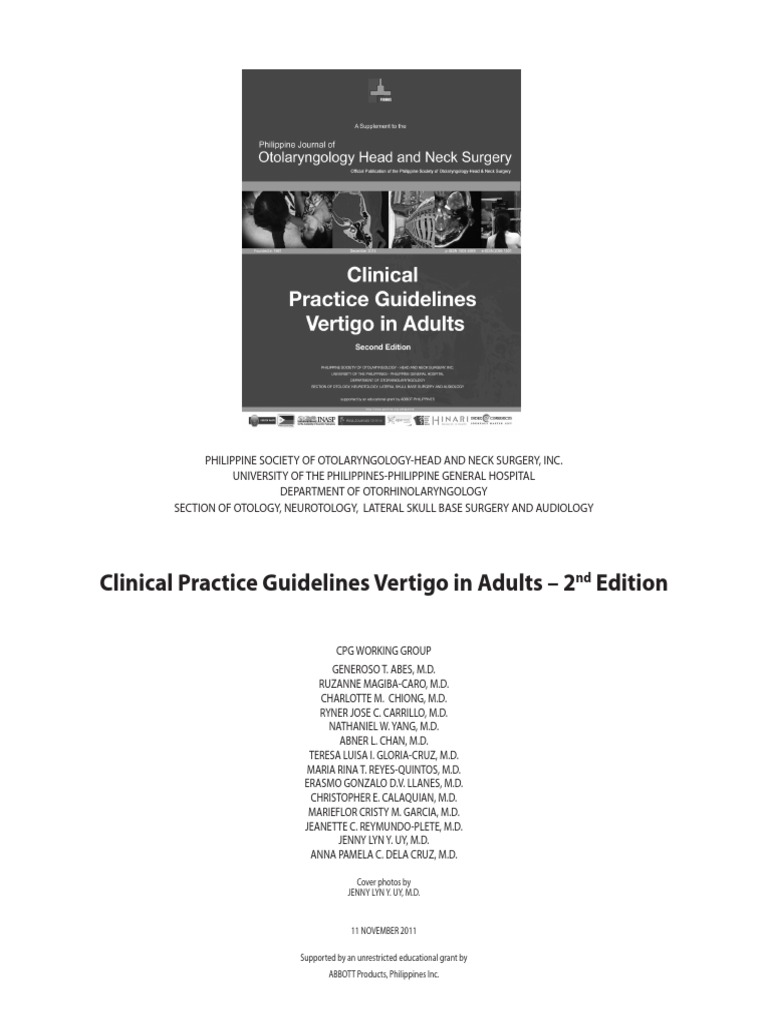 Guidelines Vertigo | PDF | Vertigo | Ménière's Disease