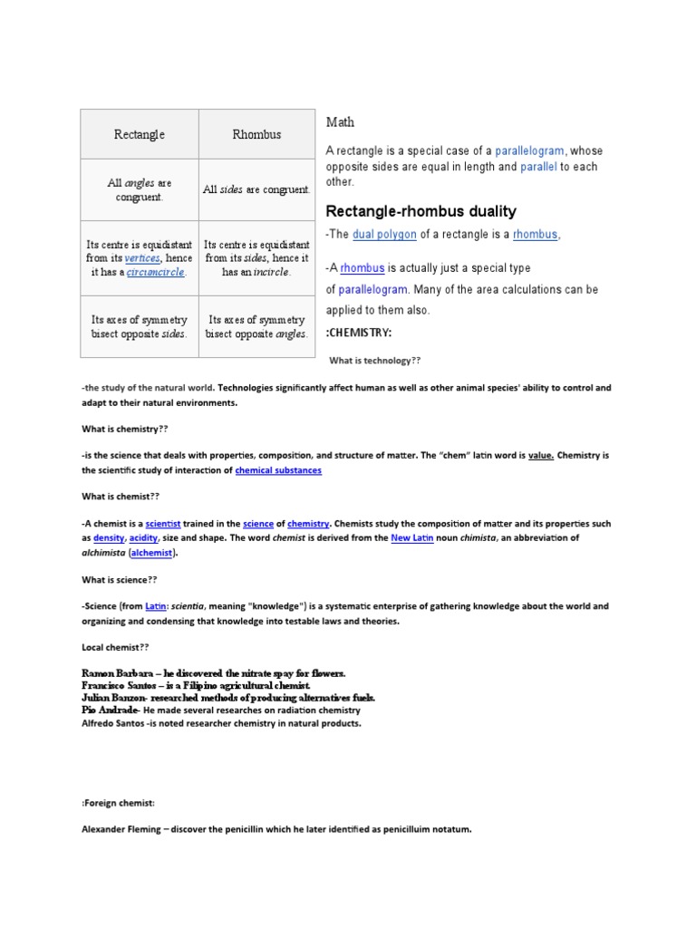 Rectangle | PDF | Rectangle | Chemistry