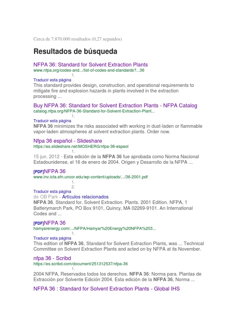 Busqueda Nfpa 36 | PDF | Prevención | La seguridad