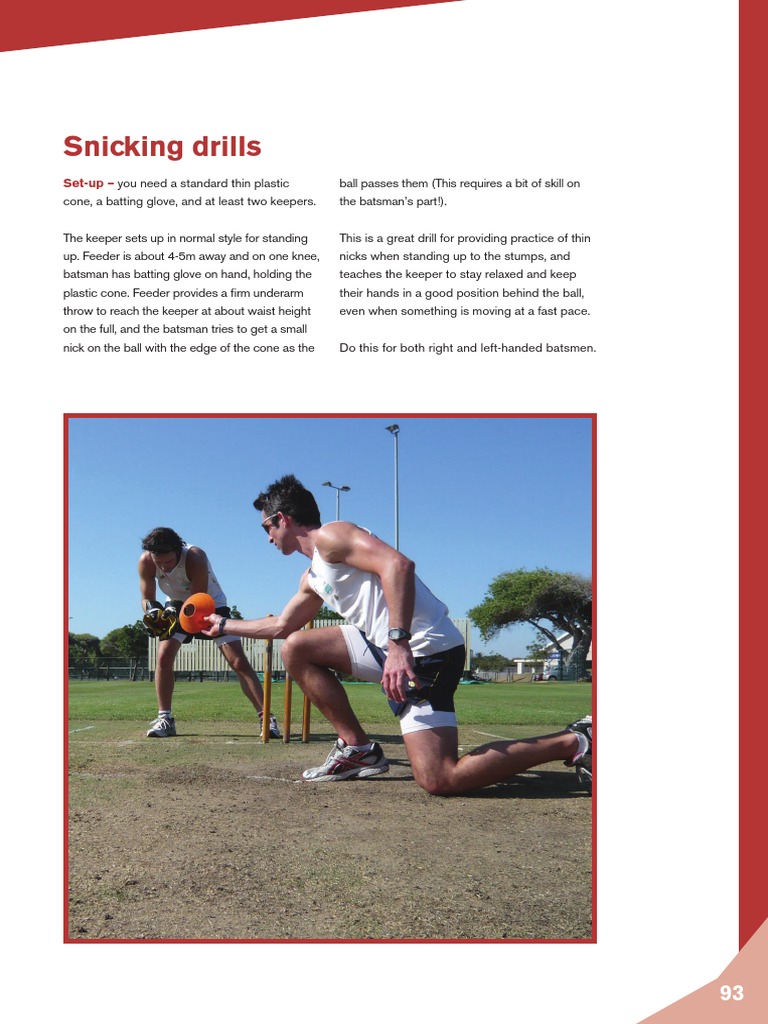 Wicket Keeping Snicking Drills | PDF