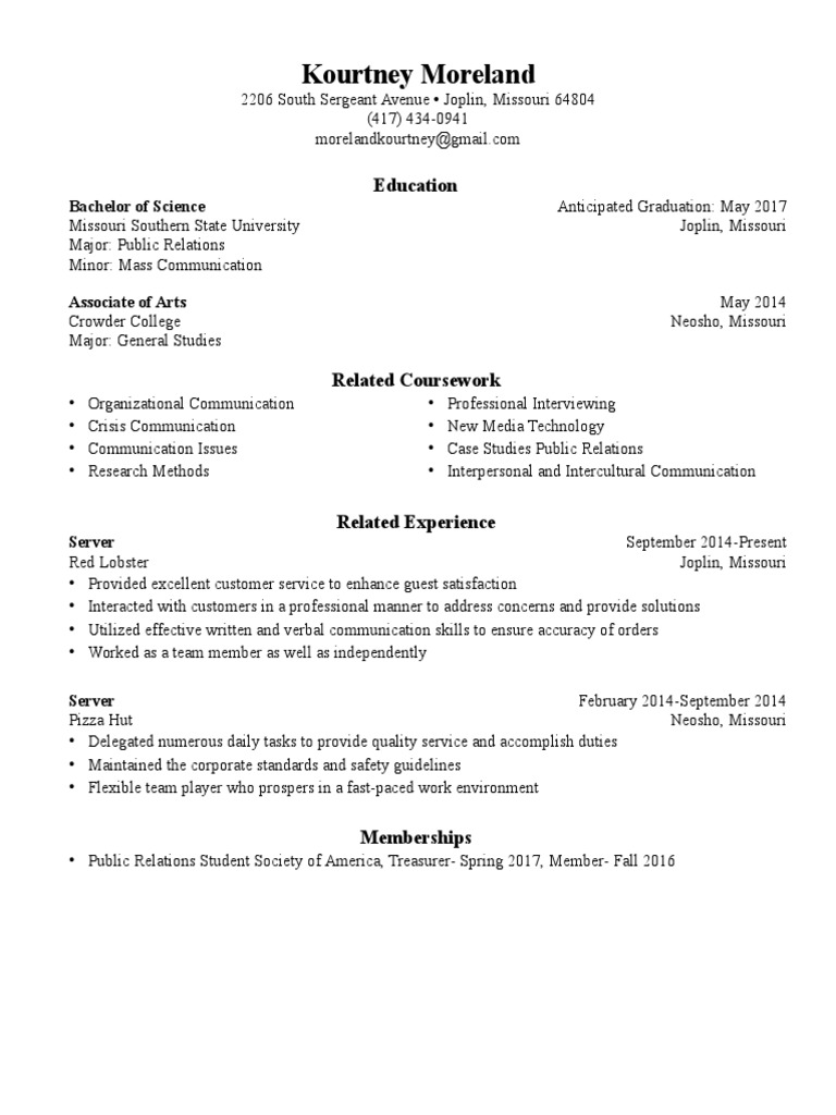 First Resume | PDF
