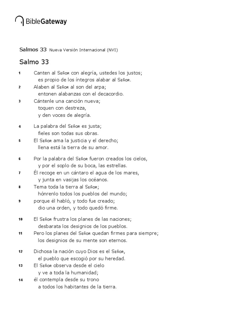 Salmo 33 | PDF