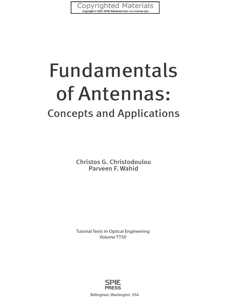 Fundamentals of Antennas PDF | Download Free PDF | Antenna (Radio ...