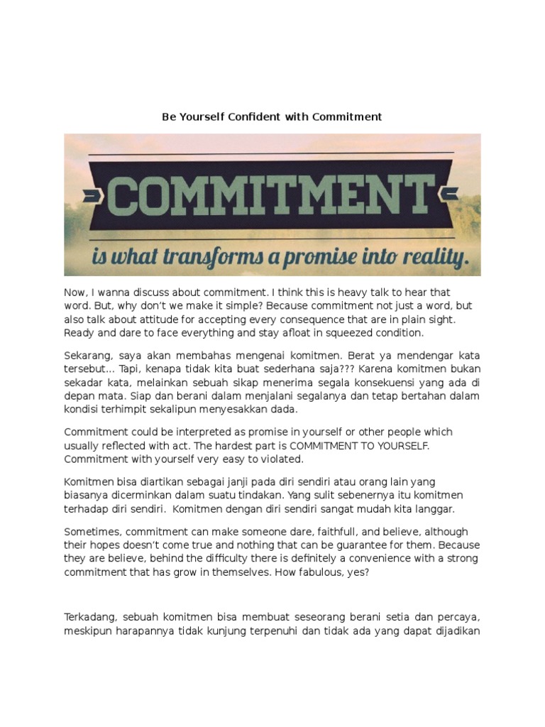 Komitmen Pada Diri Sendiri Dan Orang Lain | PDF | Experimental Psychology | Motivation