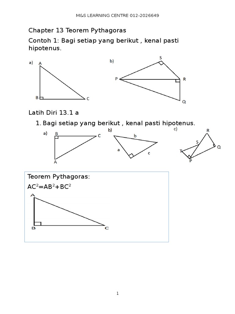 Chapter 13 The Pythagoras | PDF