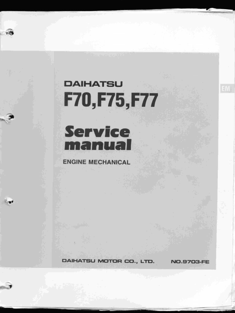 F70 F75 F77-EM-Engine Mechanical PDF | PDF