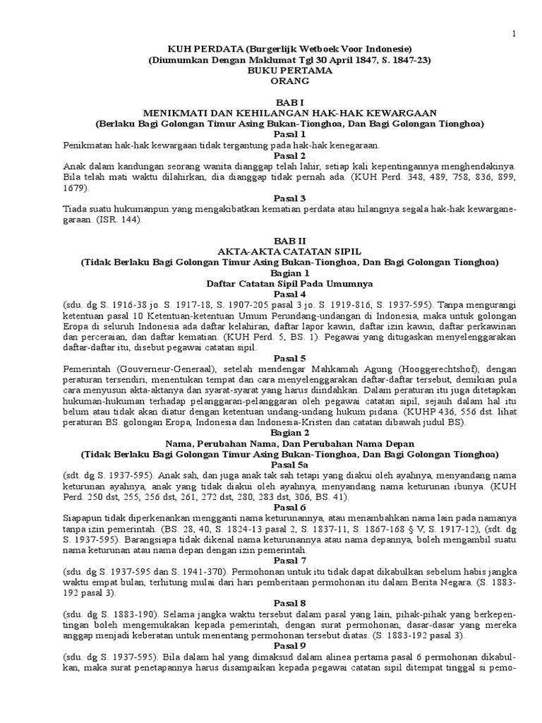 Dasar KUH Perdata1 | PDF | Politik | Hukum