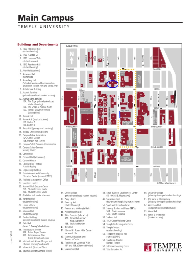 Main Campus Map - Temple University | PDF | Transport | University