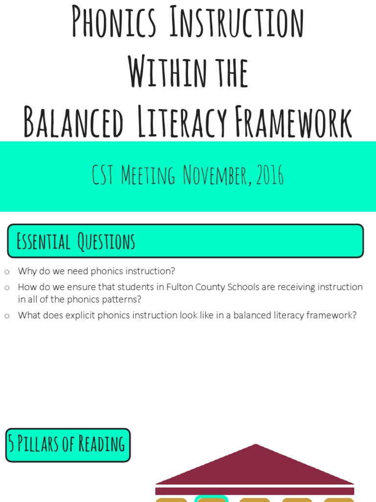 Explicit Phonics Mini Lesson CST November 2016 | PDF | Phonics | Syllable