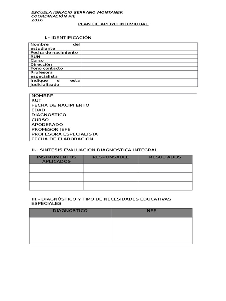 Formato Pai | PDF | Crecimiento personal y profesional