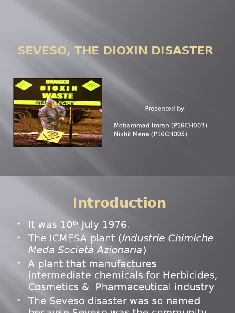 Seveso Dioxin Disaster Overview | PDF | Disaster And Accident | Chemistry