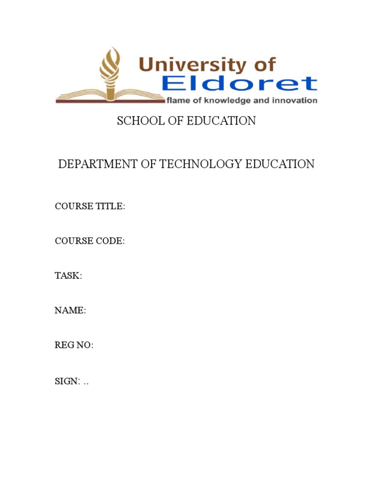 School of Education: Course Title | PDF