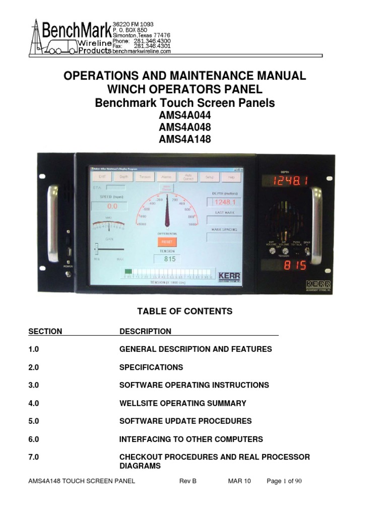 Benchmark Touchscreen Panel | PDF | Touchscreen | Personal Computers