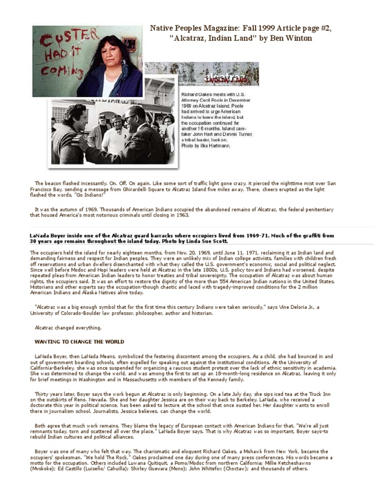 Hopi Voices in Alcatraz Occupation | PDF | Native Americans In The ...